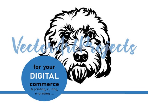 Cockapoo Svg Vector Art Dog Head Portrait Cockapoo Clip Art - Etsy Canada