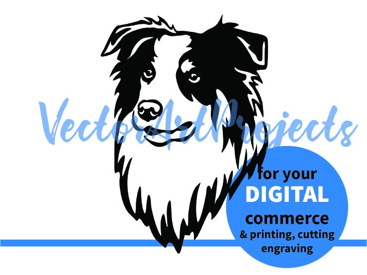 Australian Shepherd Svg Merle Puppy Clip Art Aussie Svg Png - Etsy