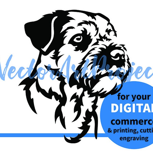 Border Terrier Svg - Etsy