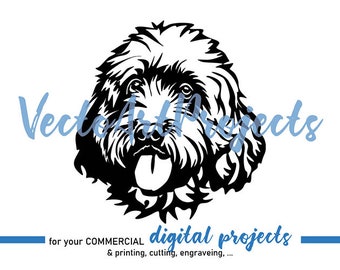 Cockapoo Svg Silhouette Dog Vector Graphic Art Cockapoo Cut - Etsy