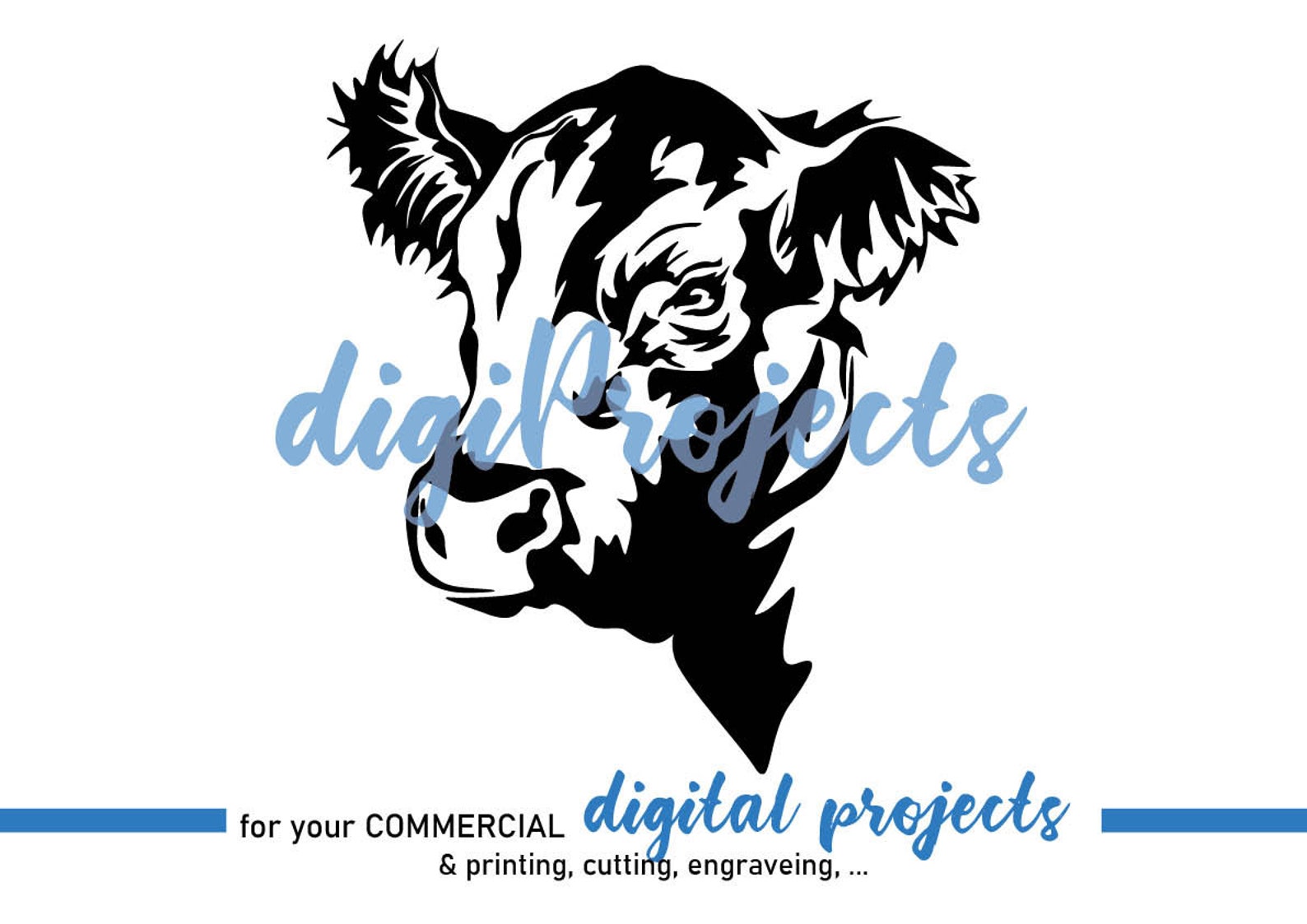 Black Angus bull svg vector graphic art Farm animal cattle | Etsy