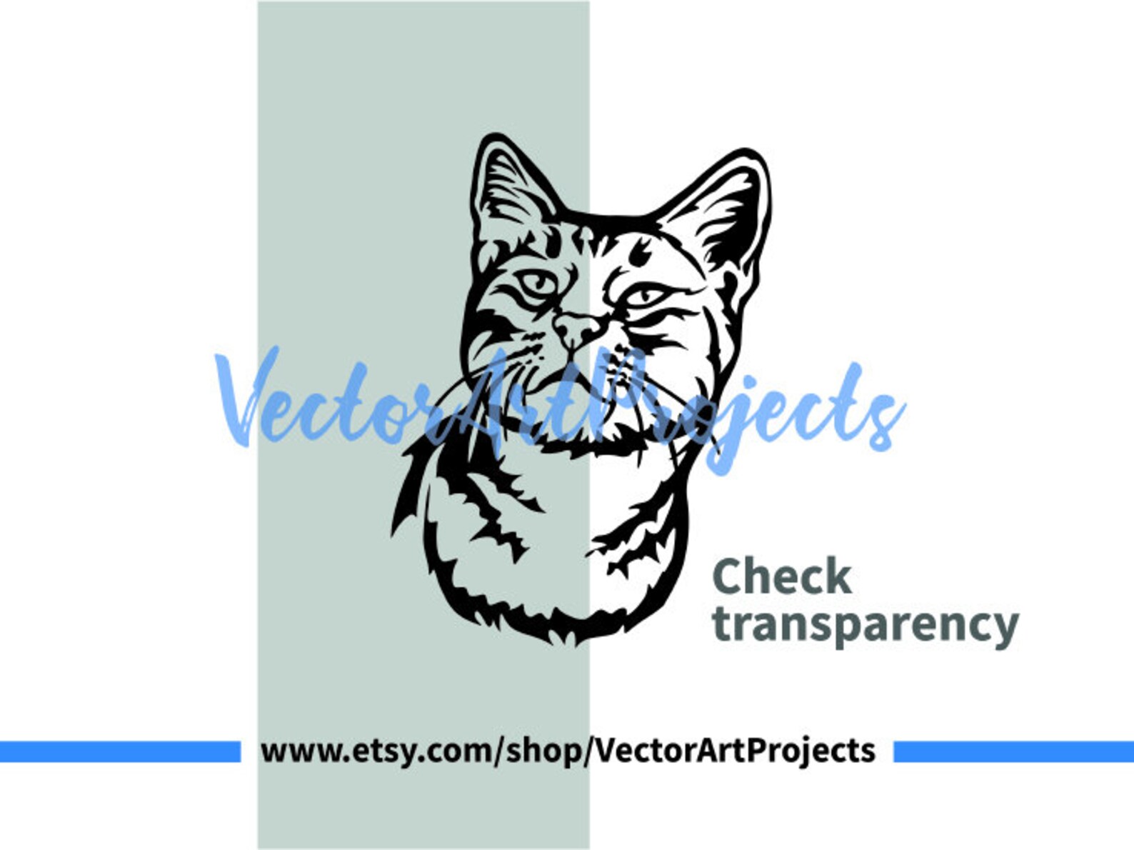 Tabby Cat Svg Digital Cuttable Vector Graphic Art Tabby Cat | Etsy