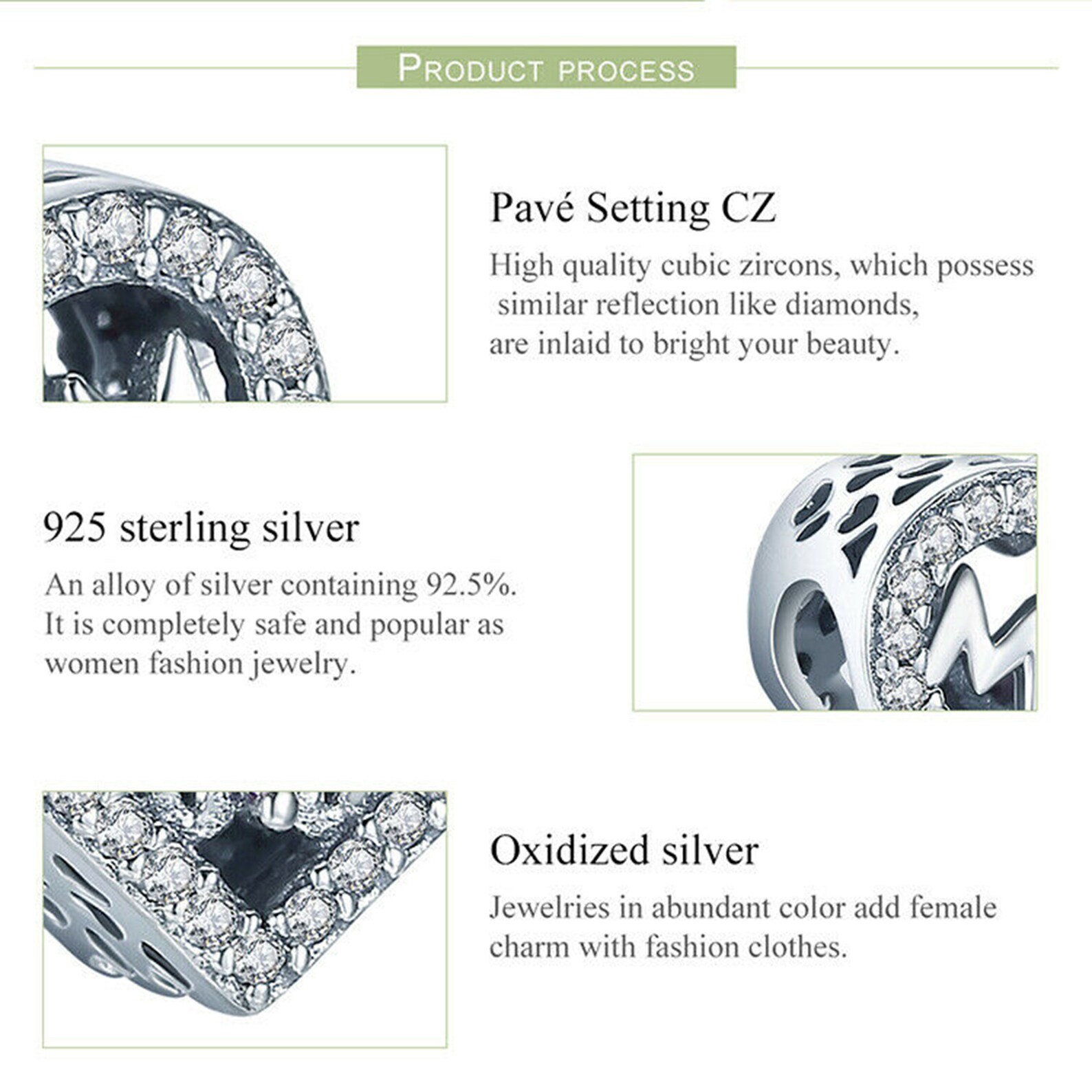 BAMOER 925 Sterling Silver Bracelet Charm-love Heart Mom Charm - Etsy