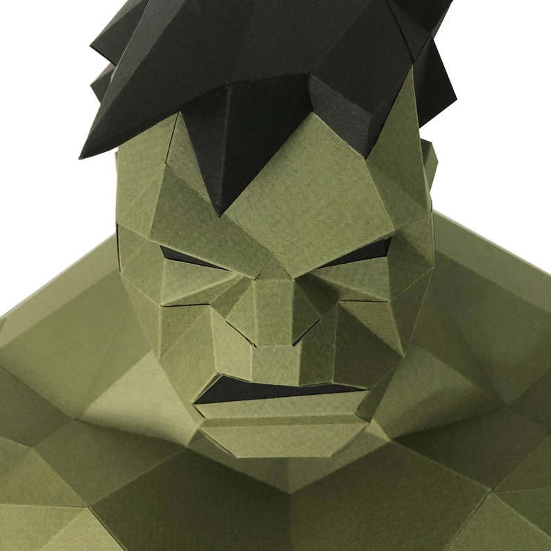 Papercraft HULK low poly 3D kit Pre cut kit for Adults DIY | Etsy Papercraft HULK low poly 3D kit Pre cut kit for Adults DIY | Etsy