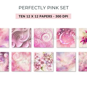 Pink Digital Paper, Set of Backgrounds, Pink Textures, for Commercial ...