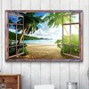 Sunset Forest Wall Art Green Nature Canvas Wall Decor Window View of ...