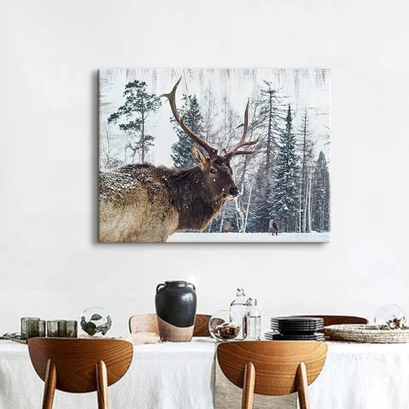 Deer Canvas Art - Etsy