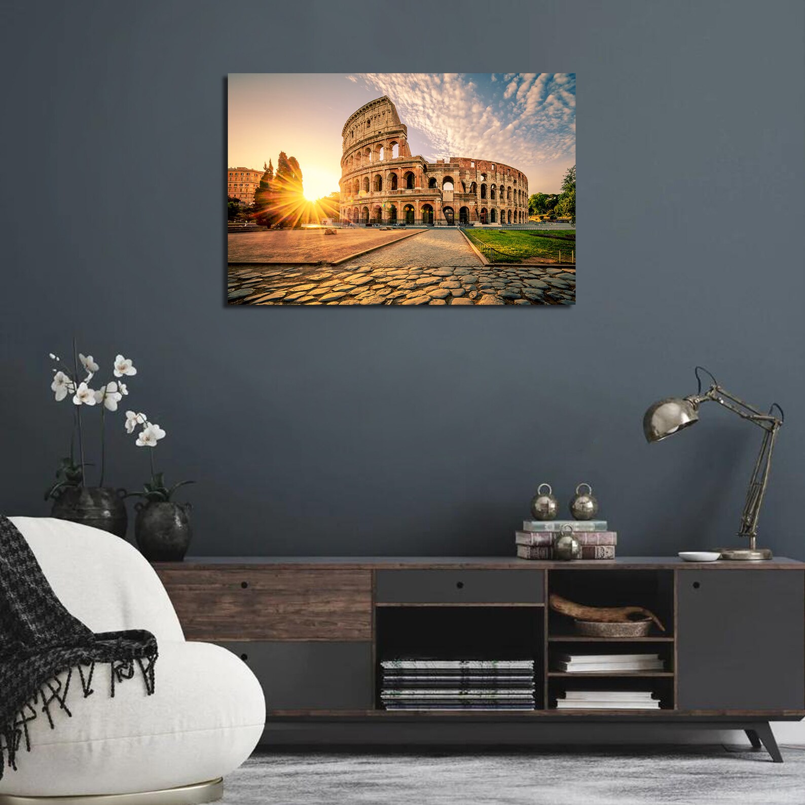 Rome Colosseum Canvas Wall Art, Italy Architecture Prints Pictures Rome ...