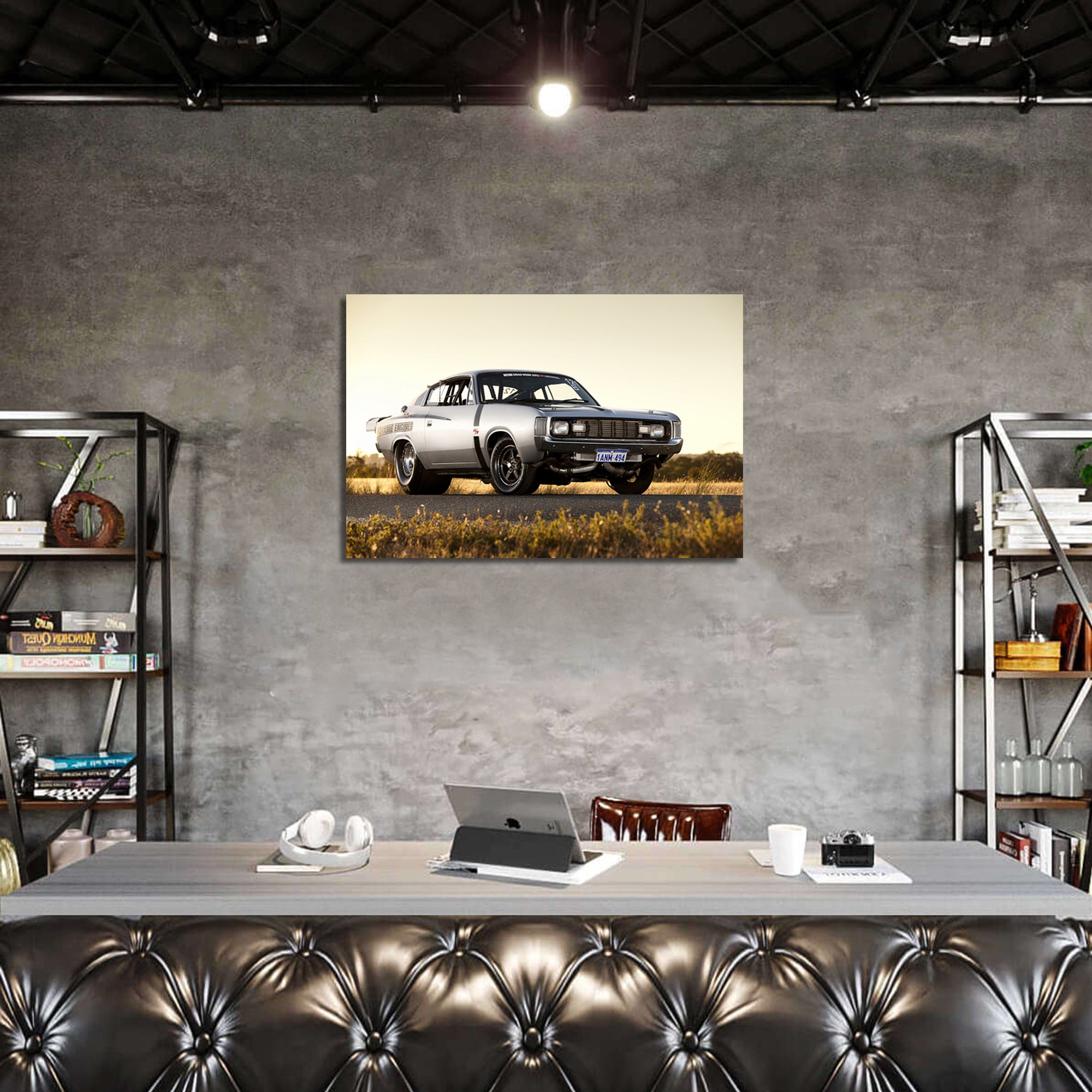 Vintage Car Wall Art American Muscle Car Canvas Picture Chrysler ...