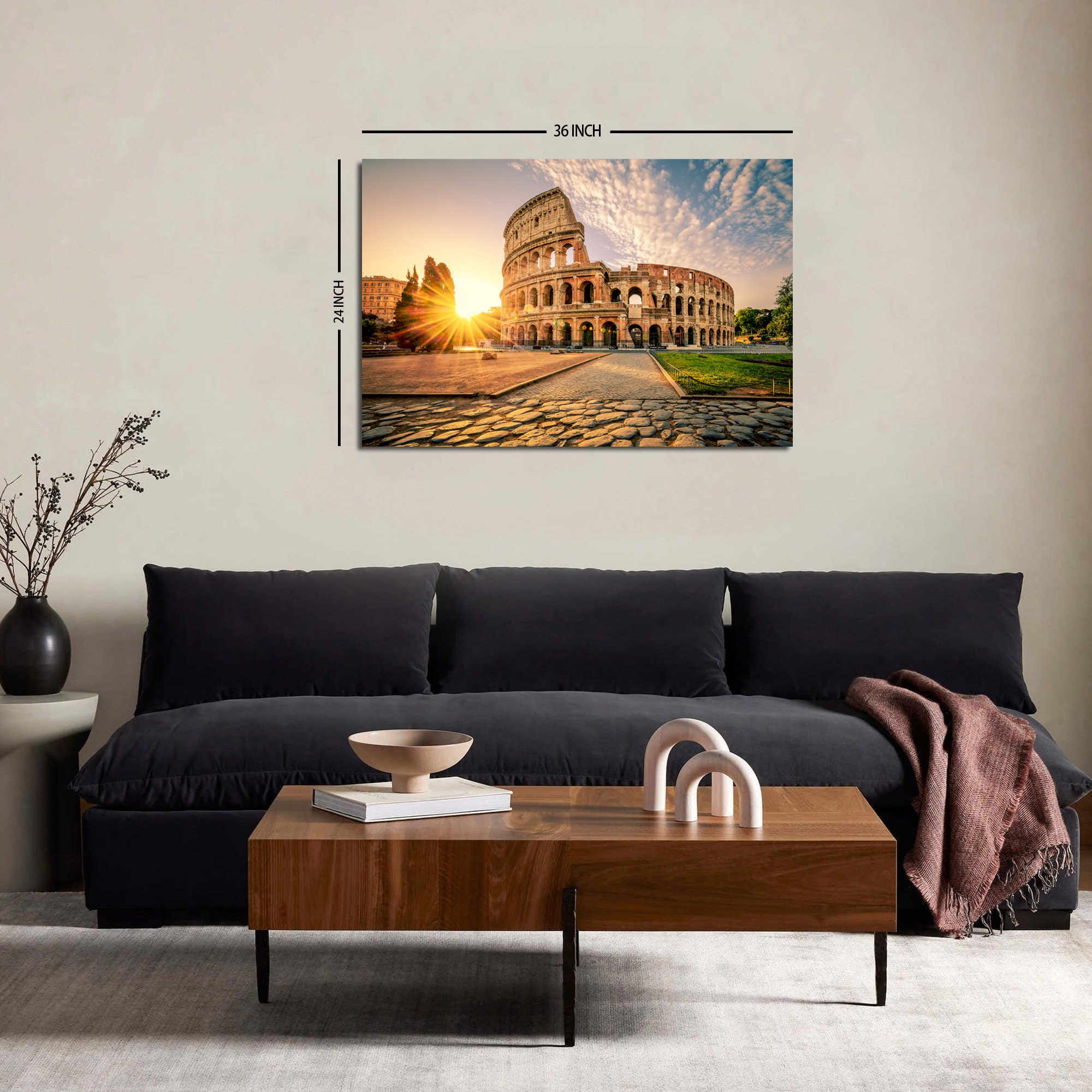 Rome Colosseum Canvas Wall Art, Italy Architecture Prints Pictures Rome ...