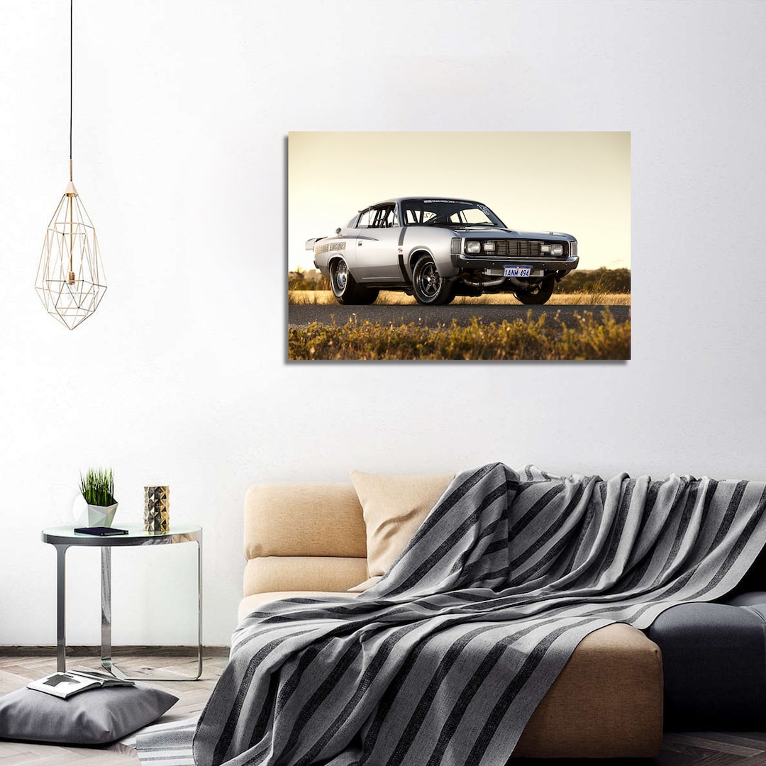 Vintage Car Wall Art American Muscle Car Canvas Picture Chrysler ...