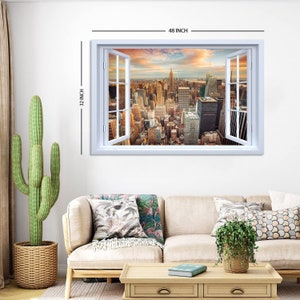New York Skyline Wall Art Manhattan City Landscape Canvas Pictures ...