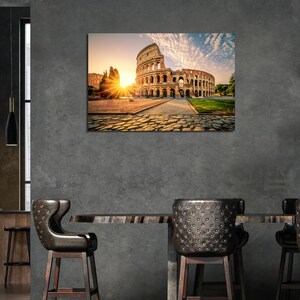 Rome Colosseum Canvas Wall Art, Italy Architecture Prints Pictures Rome ...
