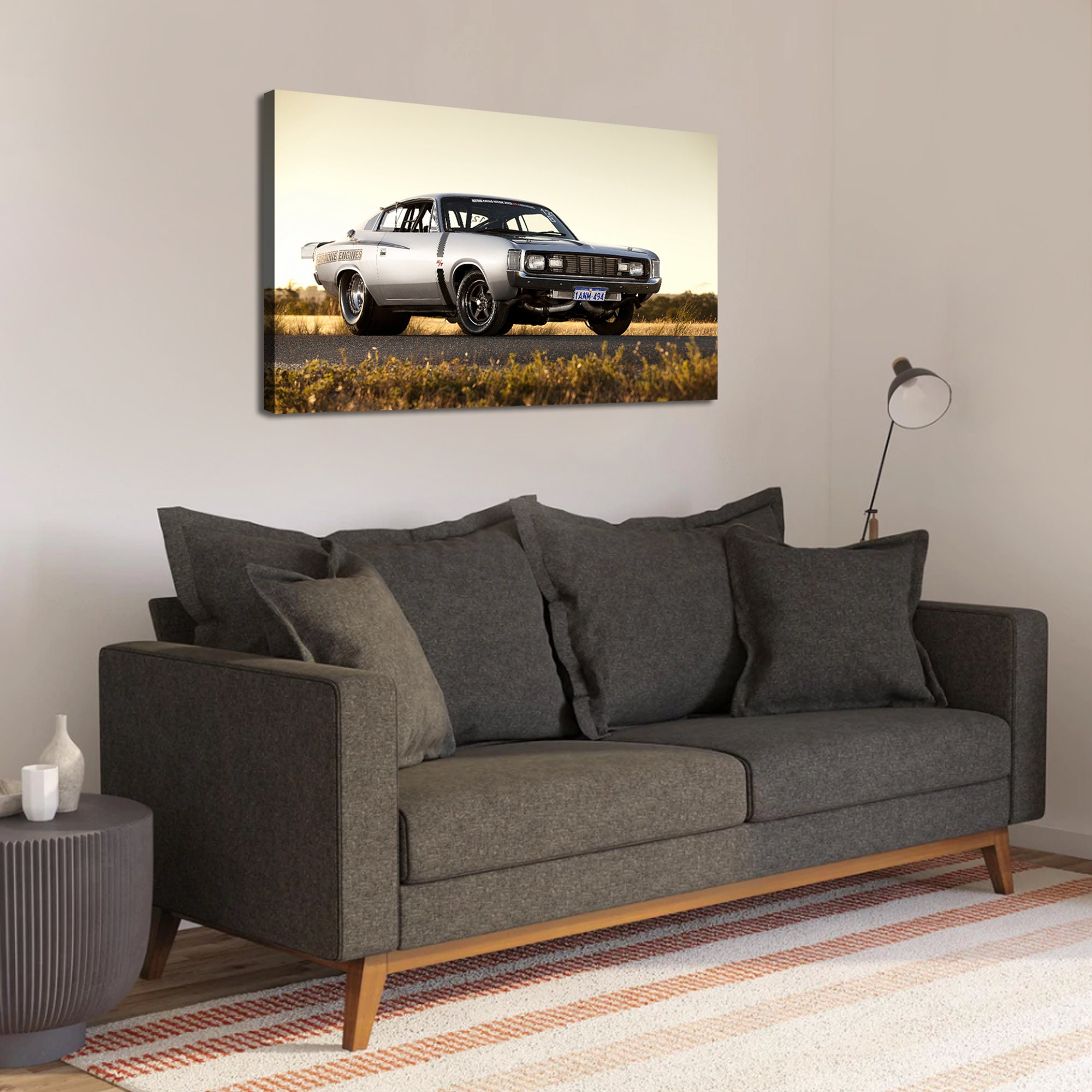 Vintage Car Wall Art American Muscle Car Canvas Picture Chrysler ...