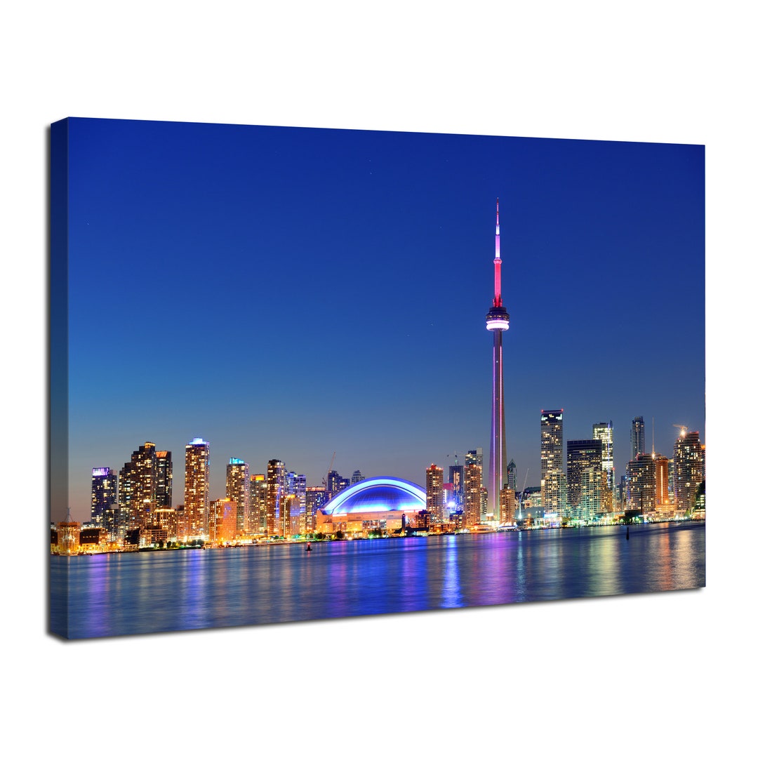 Toronto Skyline Wall Art Canada Cityscape Canvas Picture the CN Tower ...