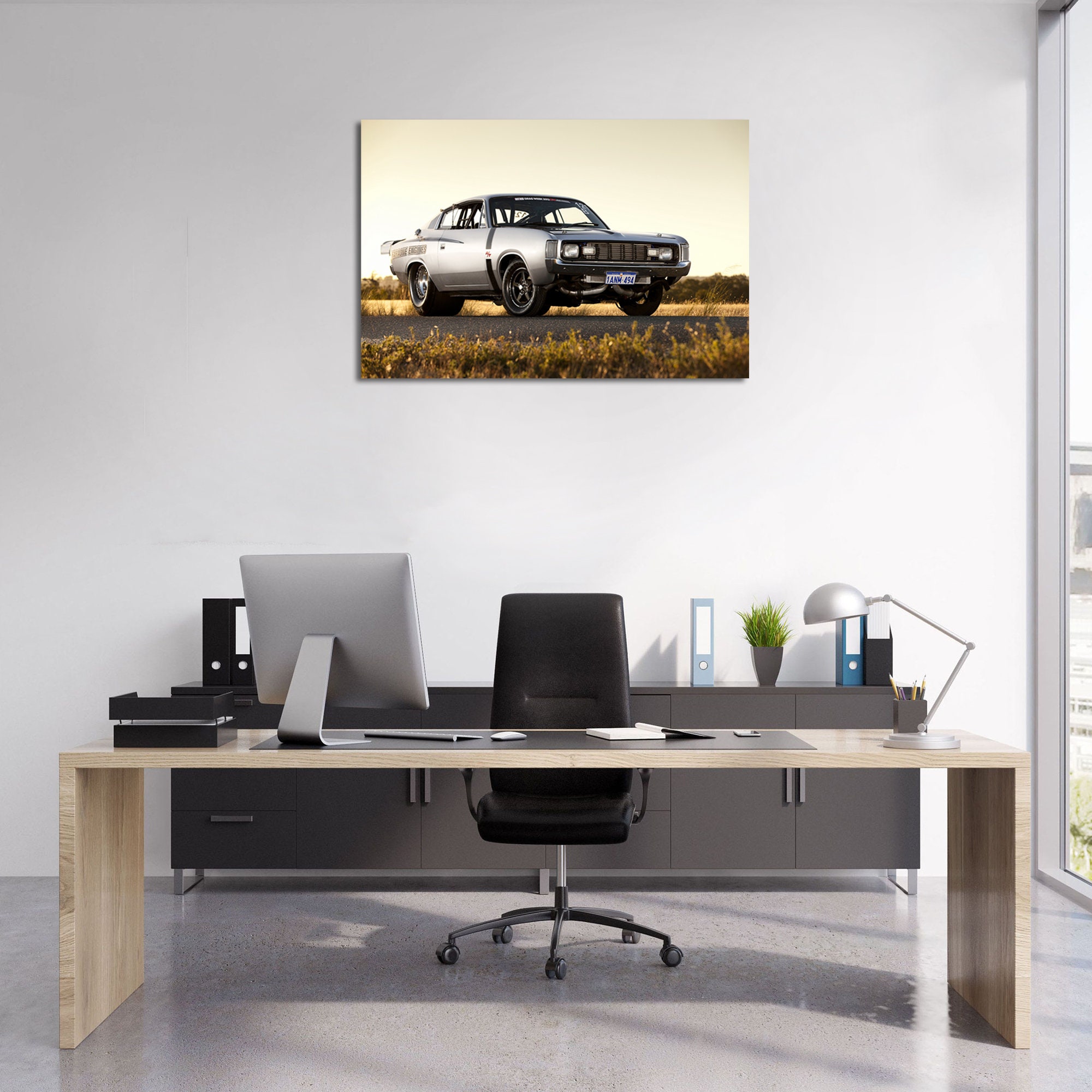Vintage Car Wall Art American Muscle Car Canvas Picture Chrysler ...