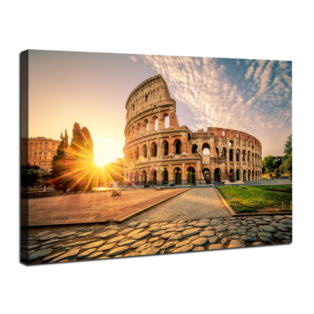 Rome Colosseum Canvas Wall Art, Italy Architecture Prints Pictures Rome ...