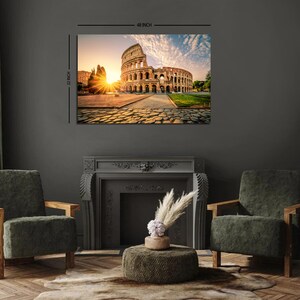 Rome Colosseum Canvas Wall Art, Italy Architecture Prints Pictures Rome ...