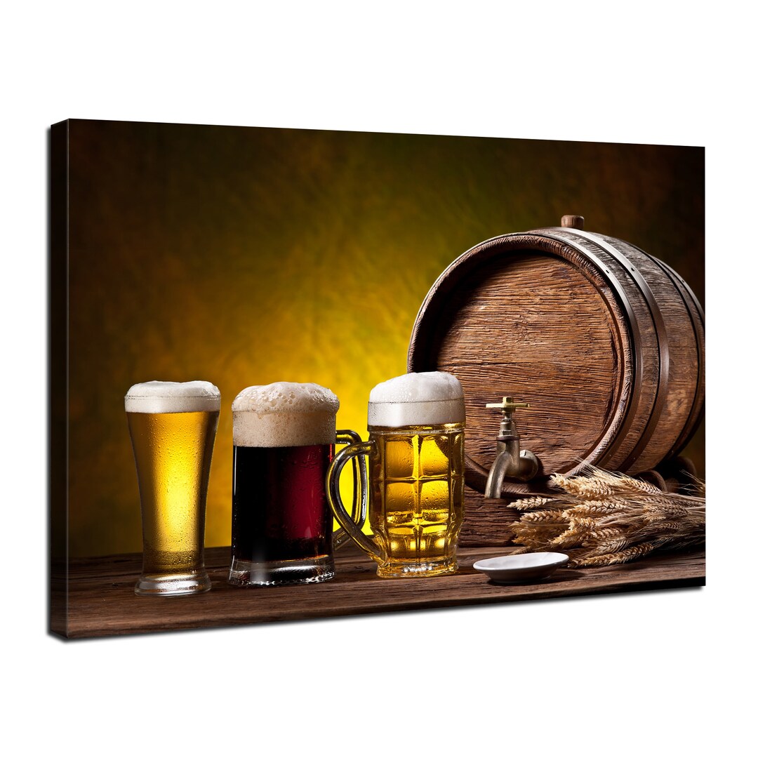 Beer Canvas Wall Art Alcohol Drink Prints Pictures for Man Cave Decor ...