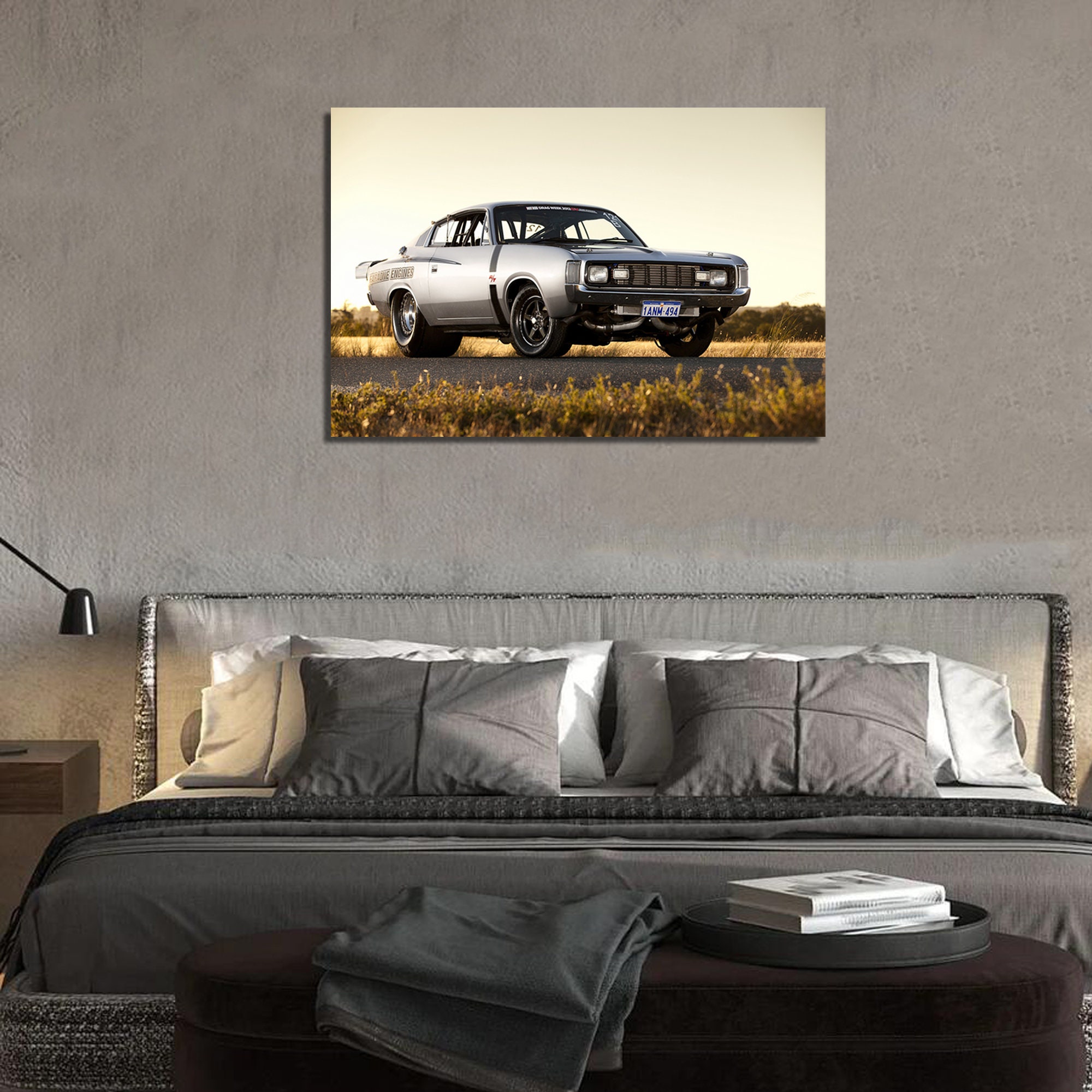 Vintage Car Wall Art American Muscle Car Canvas Picture Chrysler ...