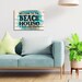 Beach House Canvas Wall Art Welcome Sign Wall Decor Teal Blue Beach ...
