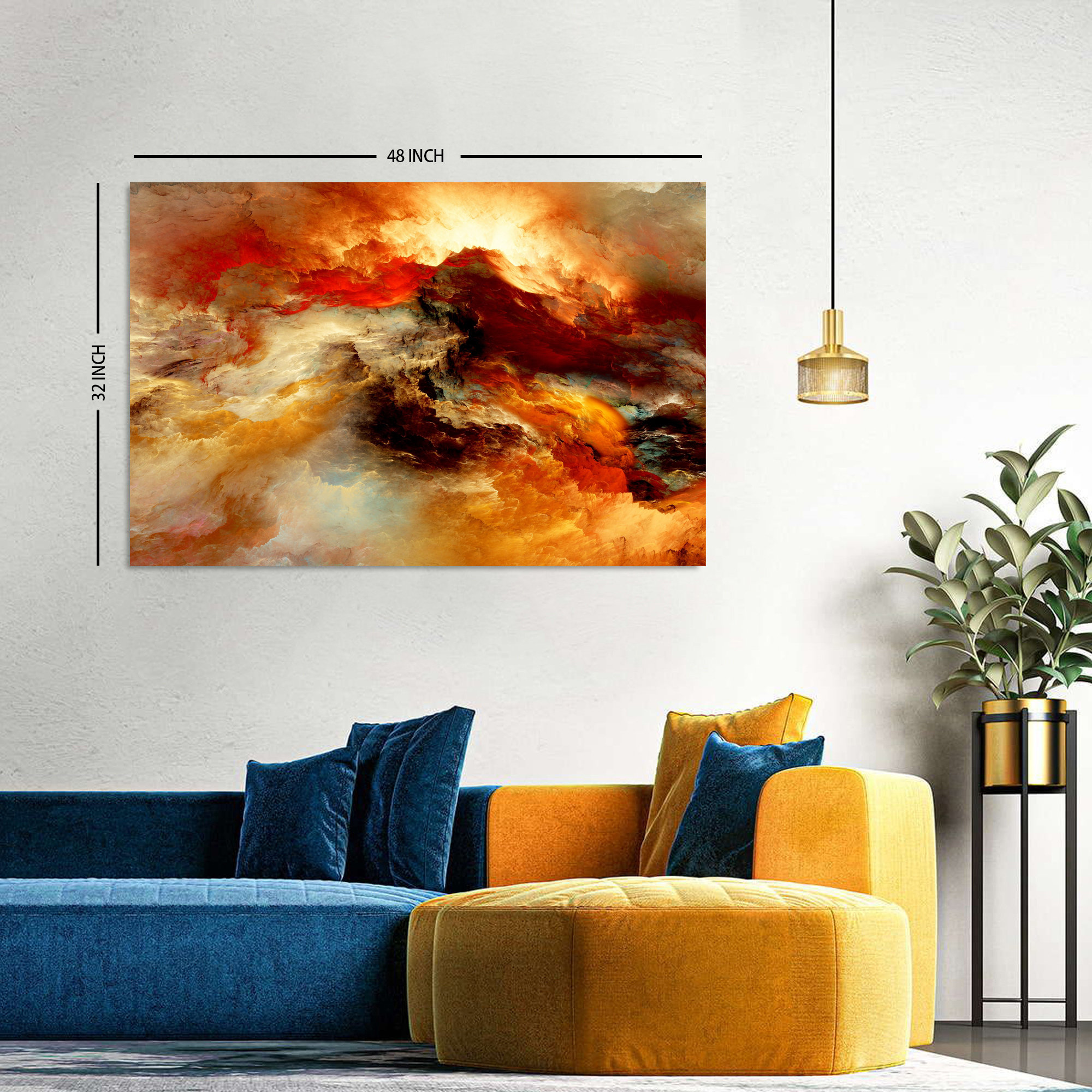 Abstract Nebula Canvas Wall Art Fantastic Universe Space Prints ...