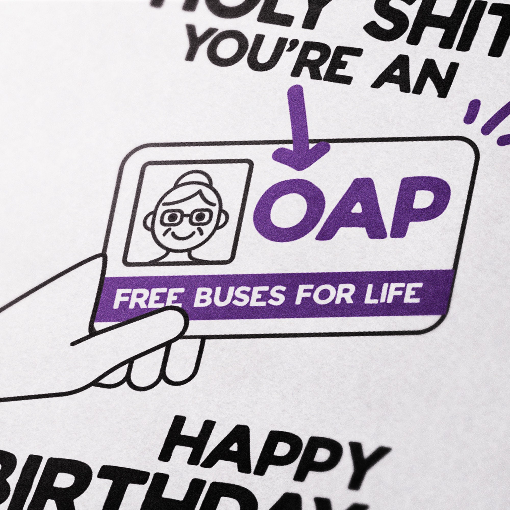 OAP Birthday Female Birthday Bus Pass - Etsy