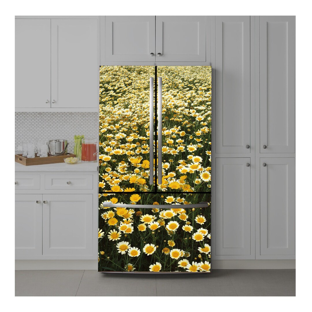 Fridge Wrap Vinyl Mural Removable Sticker Peel and Stick Side by Side ...