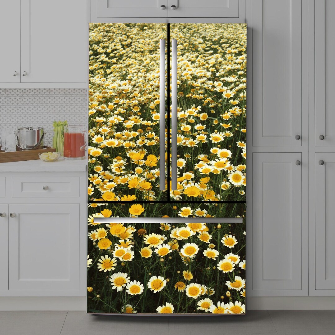 Fridge Vinyl Decal, Fridge Wrap, Refrigerator Skin, Side by Side Fridge ...