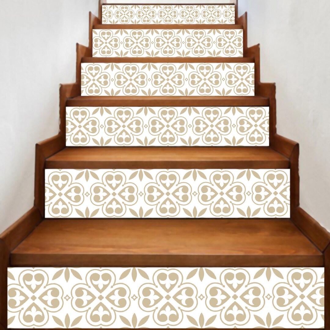 5 Strips Stair Riser Decals Sticker Peel & Stick Removable Easy to Trim ...
