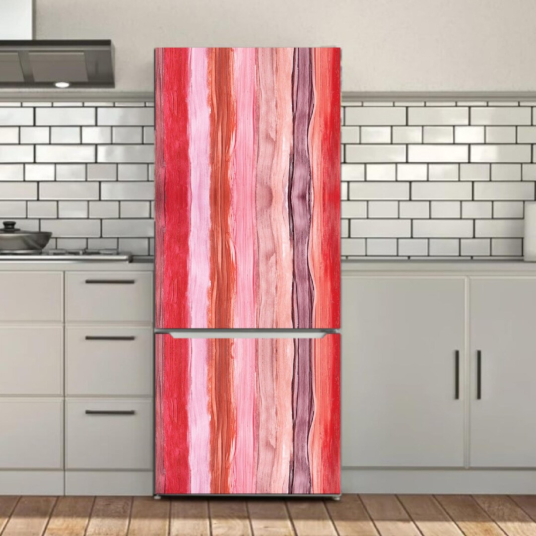 Side by Side Fridge Wrap, Top Bottom Door Vinyl Mural, Peel Stick ...