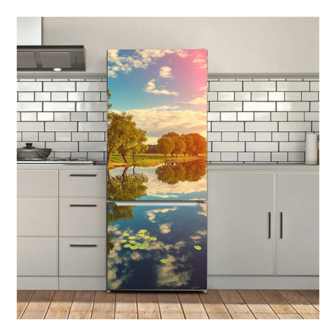 Refrigerator Fridge Wrap Vinyl Mural Removable Sticker Peel - Etsy