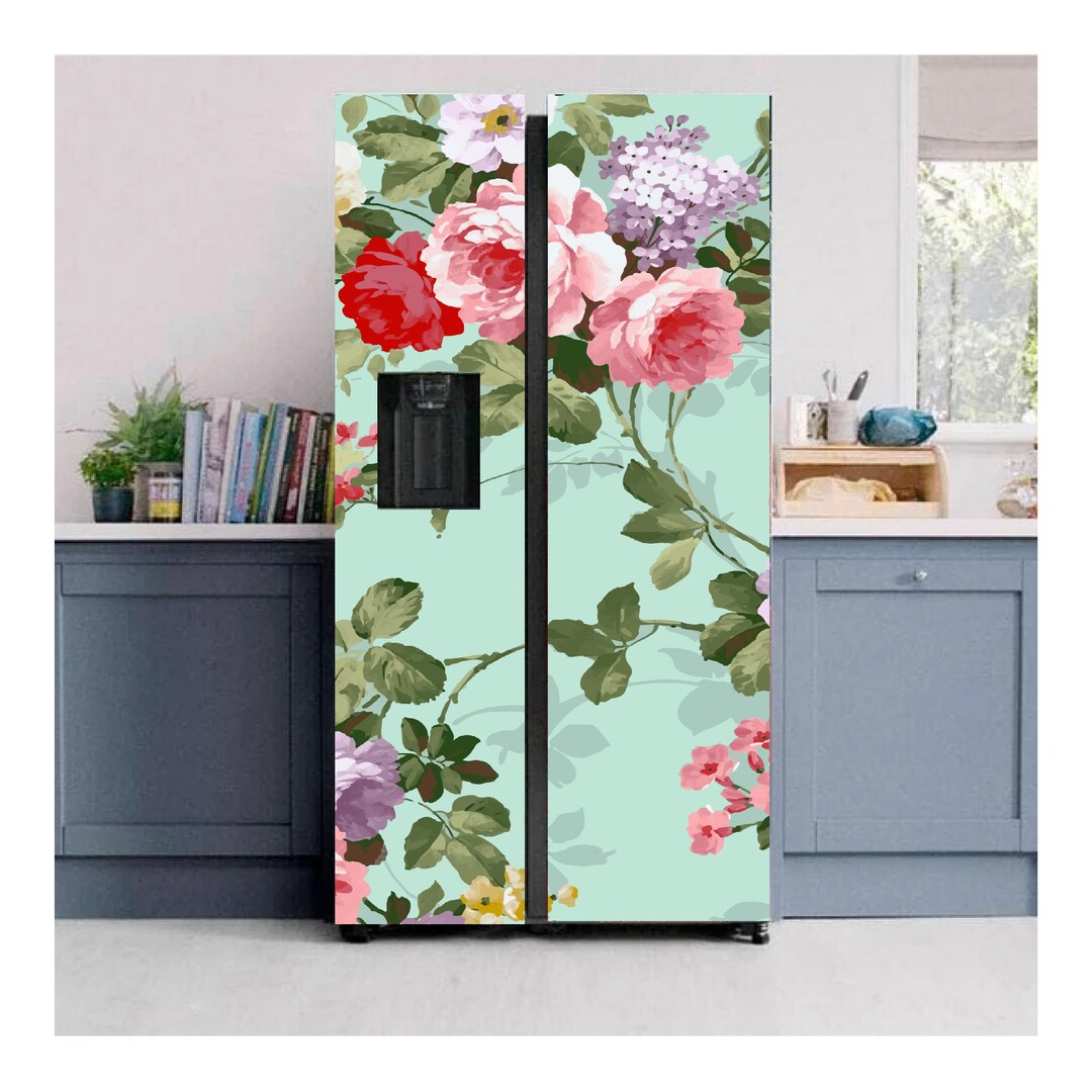Fridge Wrap Side Door Vinyl Decal Removable Peel & Stick Decal Fridge ...