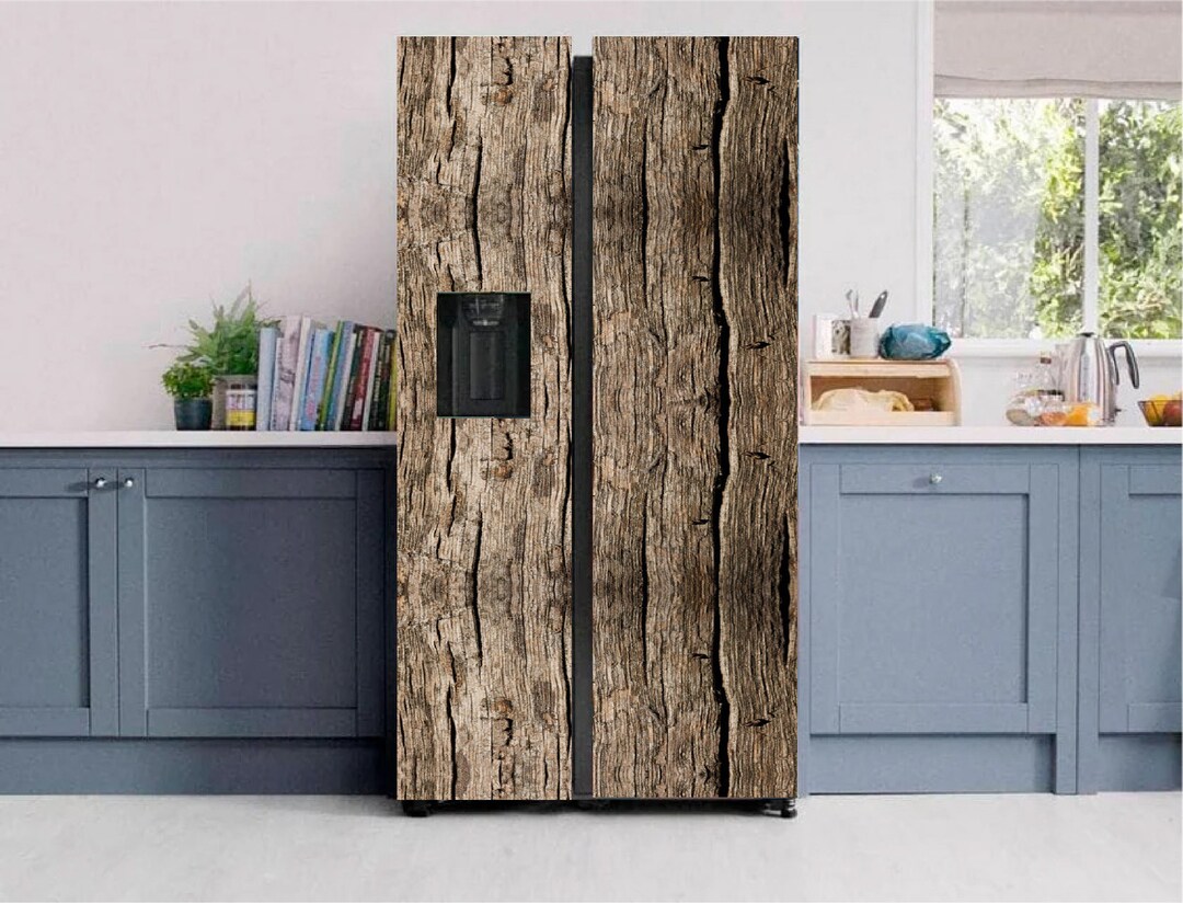 Fridge Wrap Refrigerator Wrap Vinyl Decorative Fridge Decals Kitchen Decor Side by Side French ...