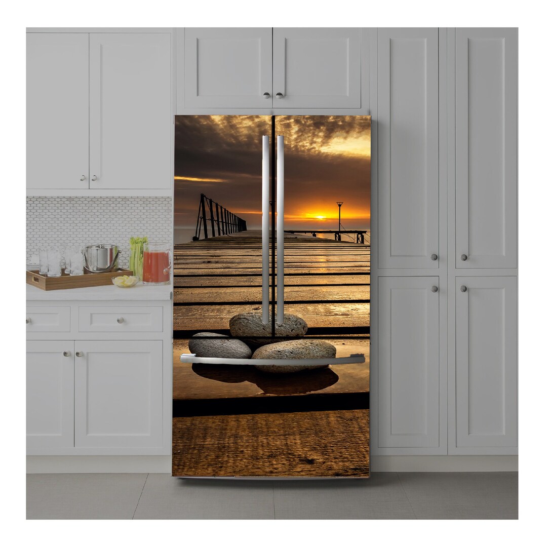 Fridge Wrap Vinyl Sticker Side by Side Fridge Wrap French - Etsy