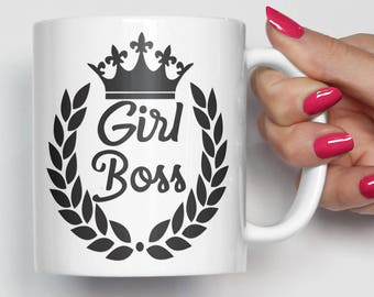 Girl Boss Coffee Mug Boss Lady Gift Girl Power Wife Mom Boss Mug Boss ...