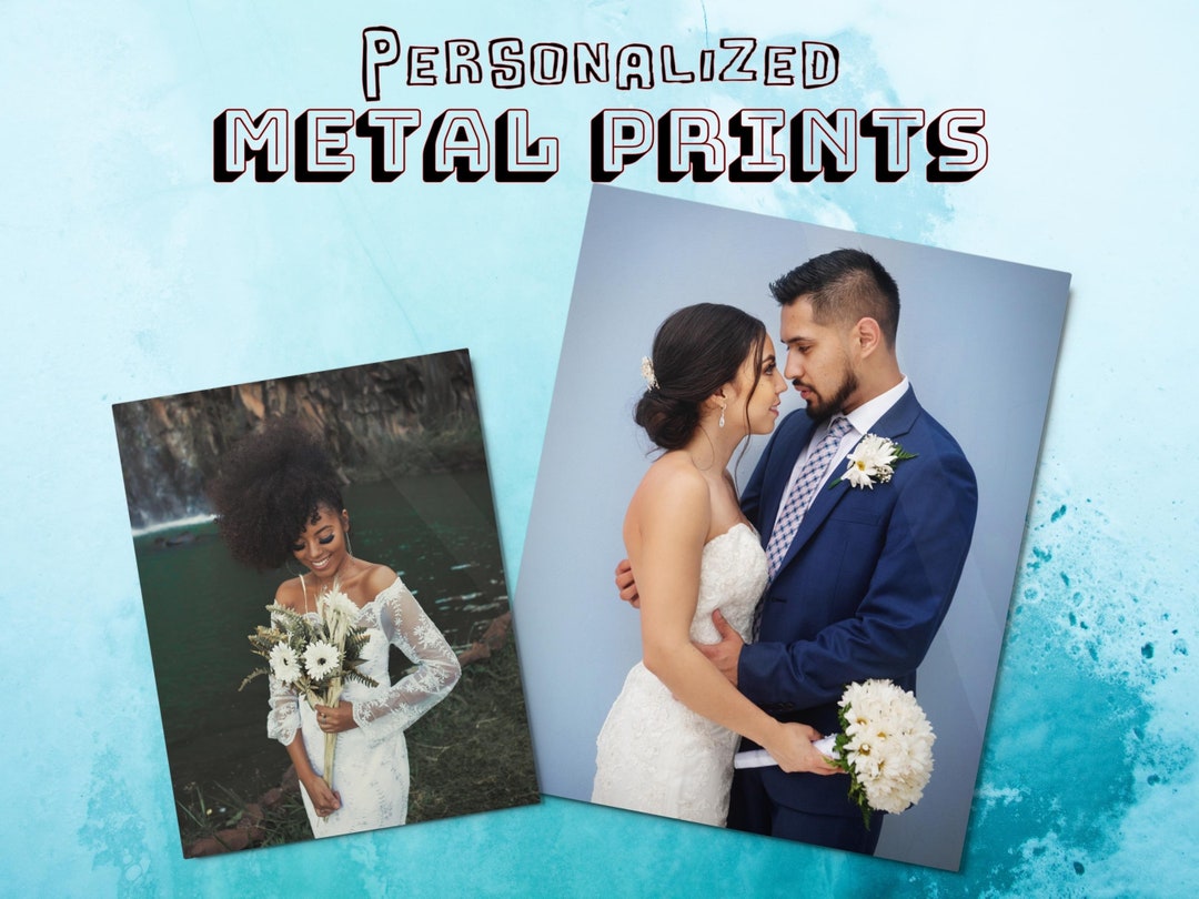 Personalised Metal Photo Print, Custom Metal Prints, Wedding Photo ...