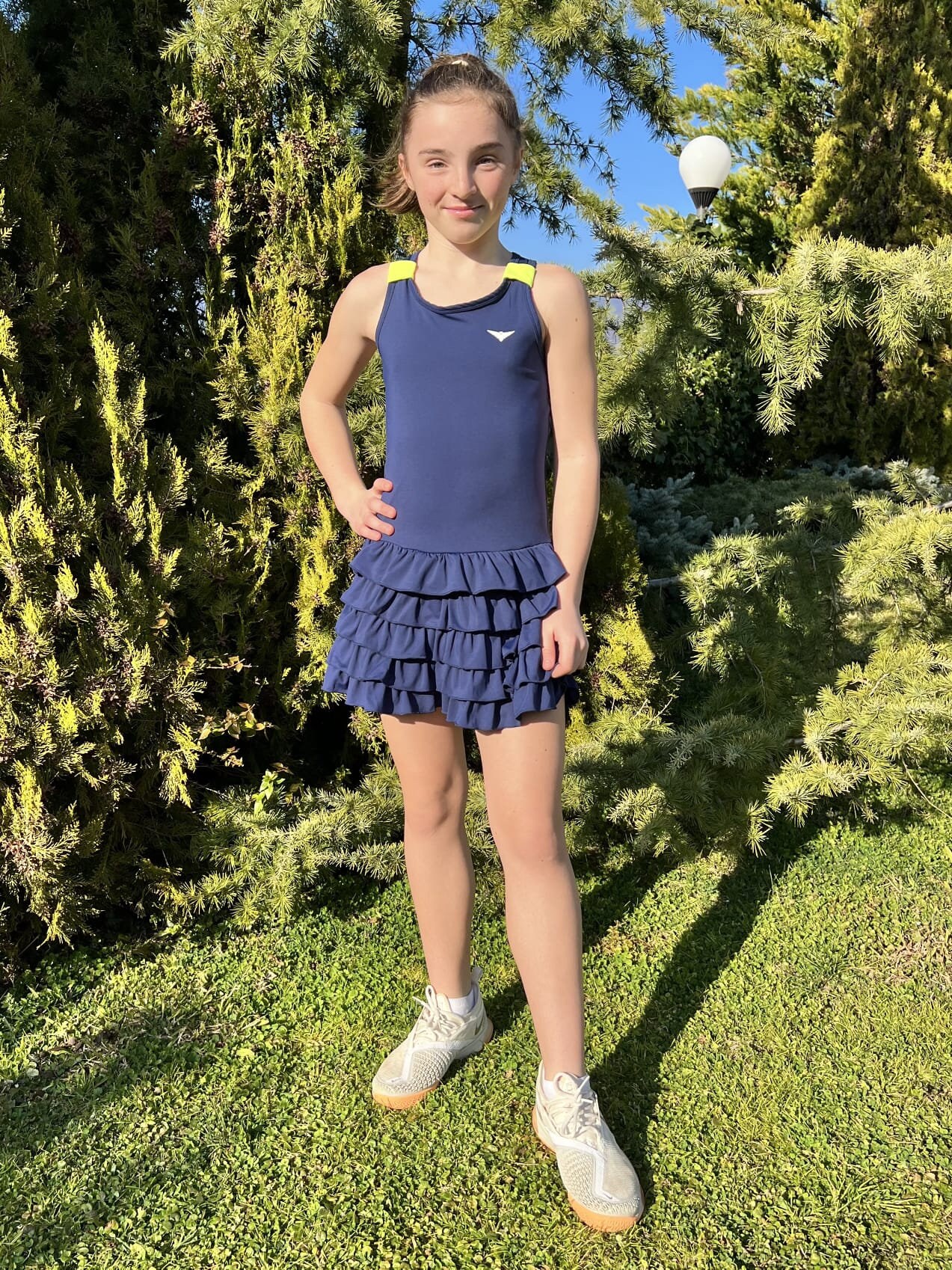 Girls Navy Blue Tennis Dress, Girls Ruffles Tennis Dress, Girls Golf ...