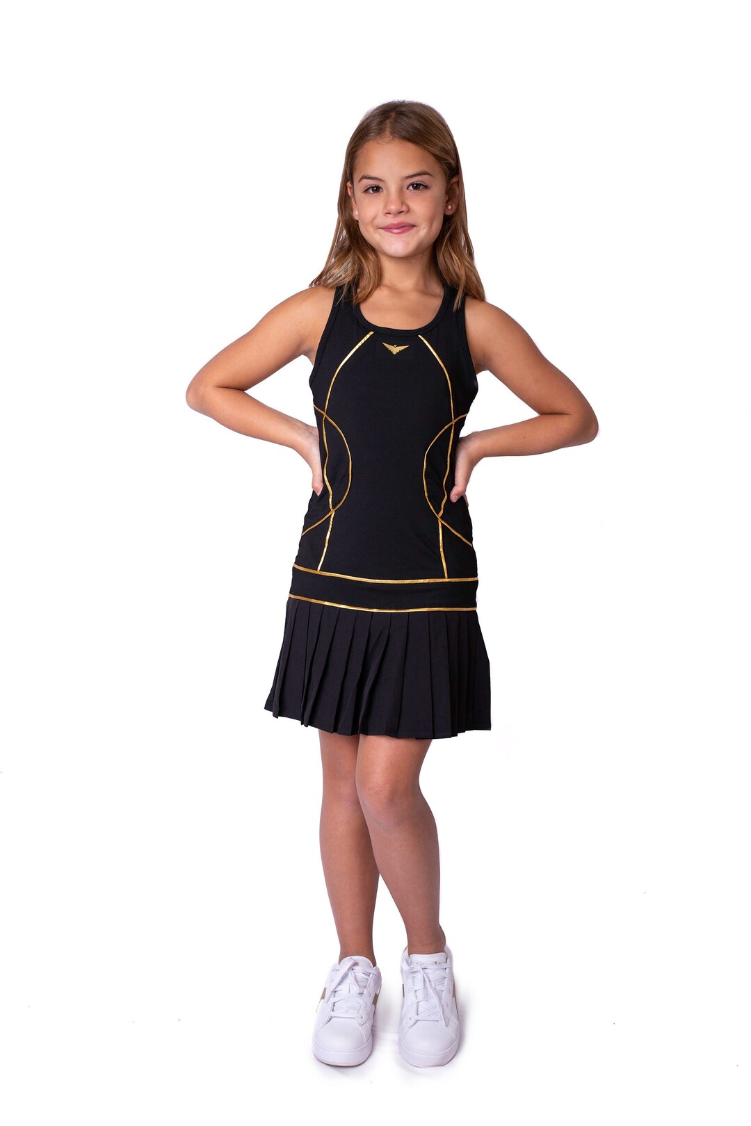 Girls Black Tennis Dress, Girls Black Golf Dress, Tennis Dresses, Girls ...