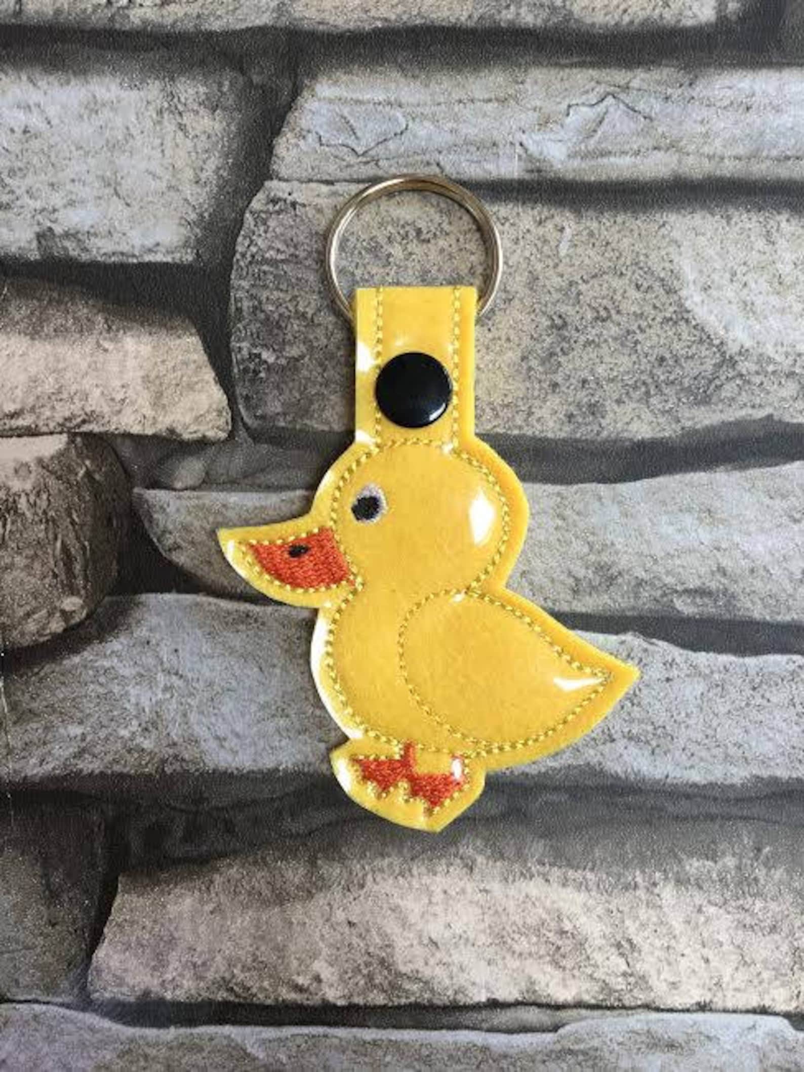 Duck Key Fob, Machine Embroidery Design, Duck, Keyring , Key Ring, ITH ...