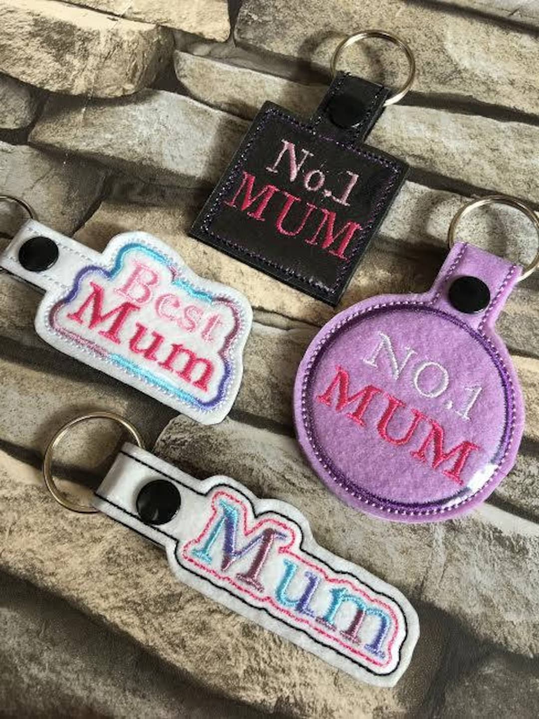 Mum Key Fobs, Machine Embroidery Designs, ITH, in the Hoop, Mum, Mother ...