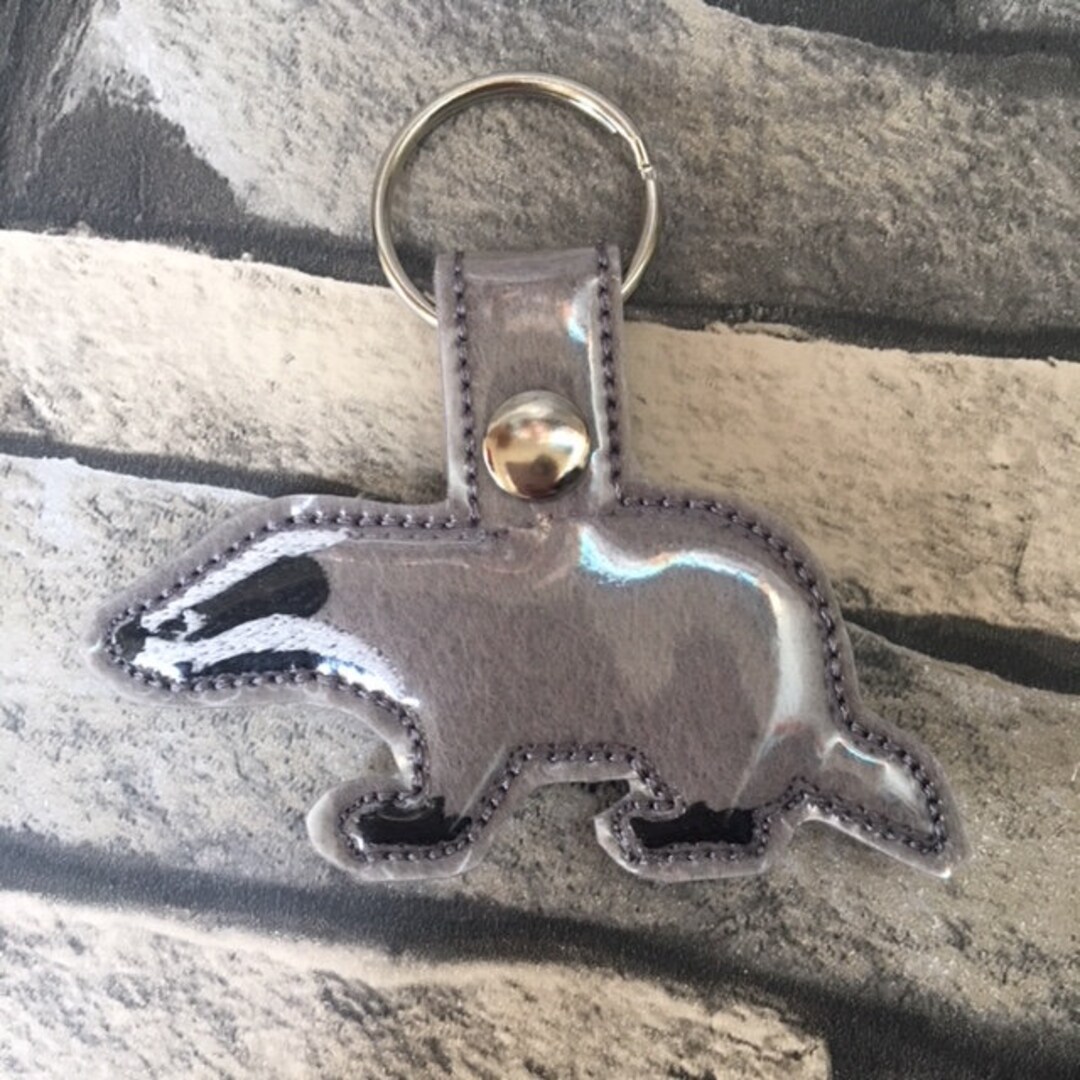Machine Embroidery Key Fob, Badger, Badger Key Fob, Badger Key Ring ...