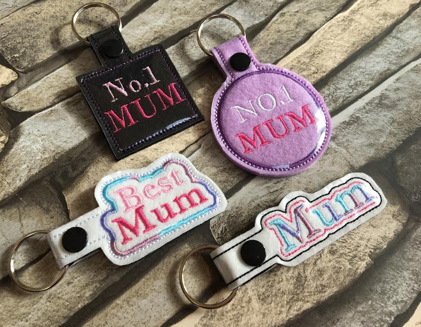 Mum Key Fobs, Machine Embroidery Designs, ITH, in the Hoop, Mum, Mother ...