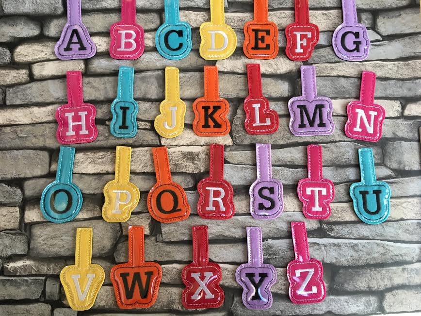 Alphabet Key Fobs, Machine Embroidery, ITH, in the Hoop, Alphabet ...