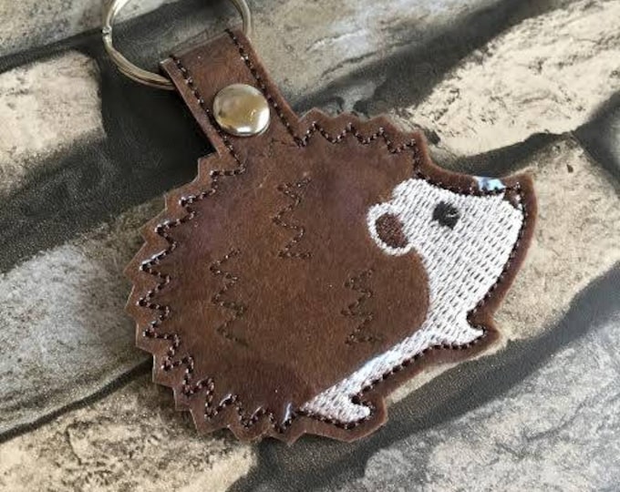 Hedgehog Key Fob, Machinne Embroidery Design, ITH, in the Hoop, 4x4 ...