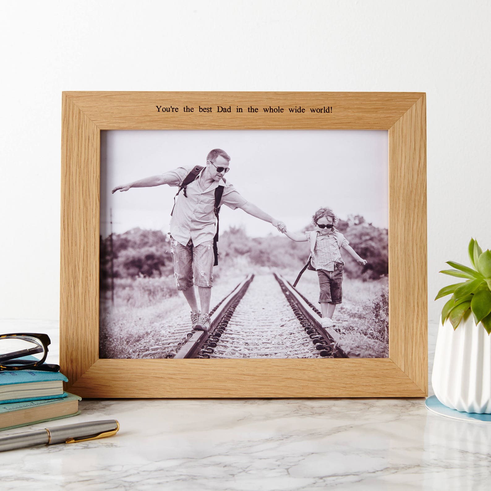 Personalised Solid Oak Photo Frame / Personalized Engraved | Etsy