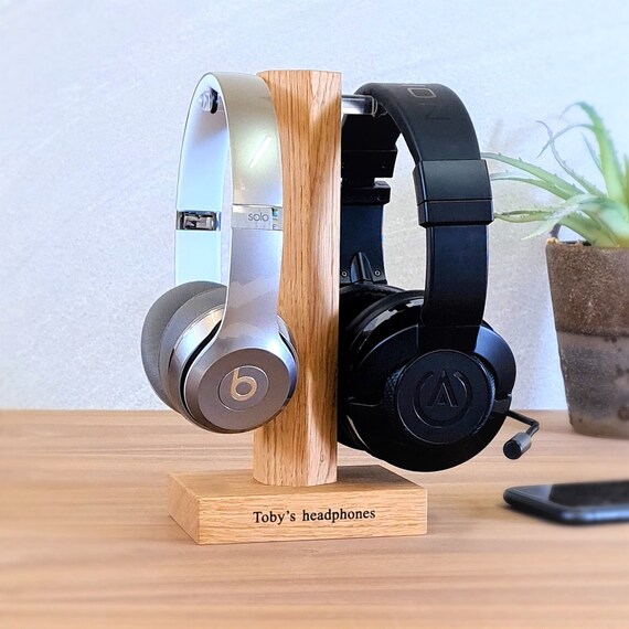 Personalised Double Headphone Stand / Double Gaming Headset | Etsy