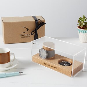 Cufflink Tray and Watch Stand / Personalised Jewellery Storage for Him ...