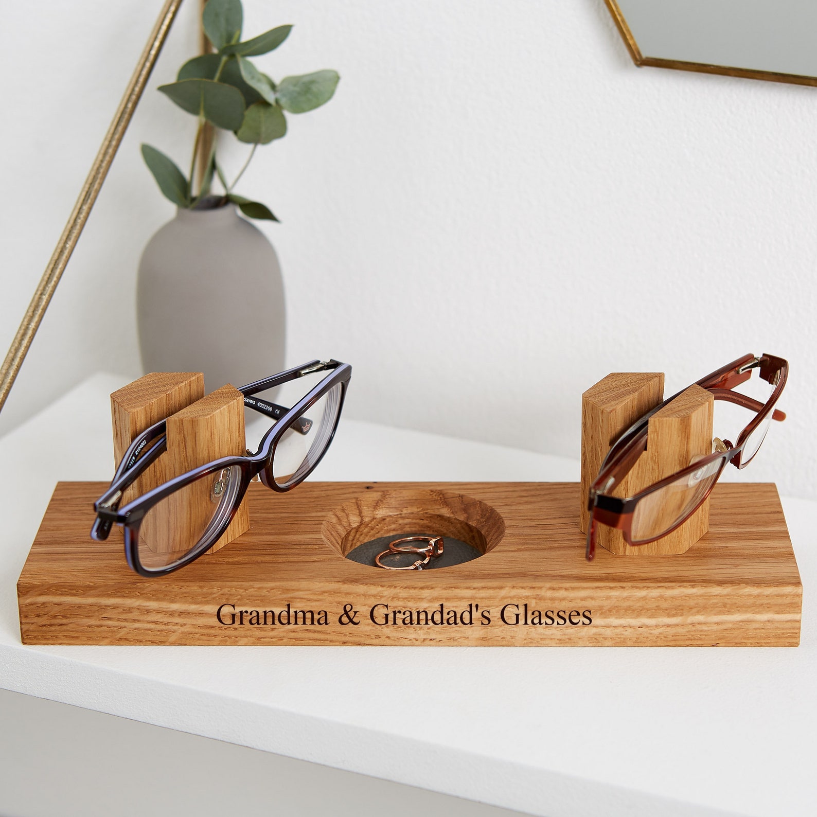 Personalised Double Glasses Stand With Storage Dish / Gifts - Etsy