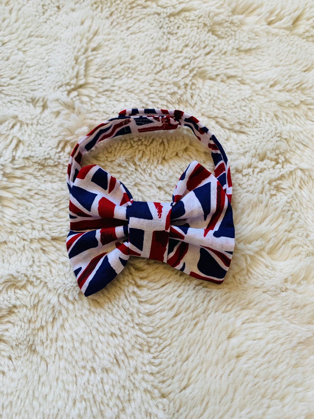 Baby Union Jack Bow Tie: Adjustable Velcro Neckband - Etsy
